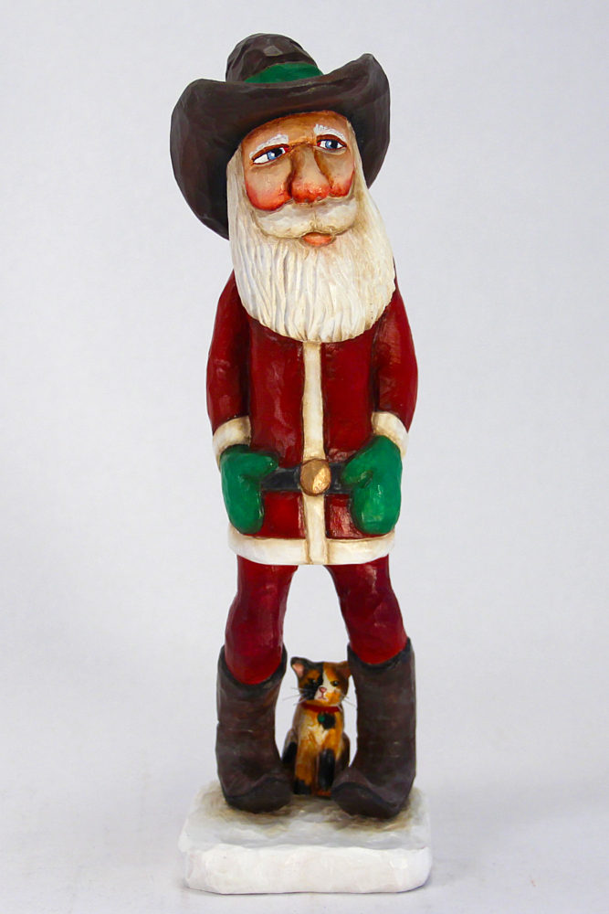 Tiger Claus Carvings Santas - HowToGetCreative.com