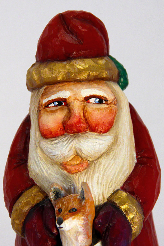 Tiger Claus Carvings Santas - HowToGetCreative.com